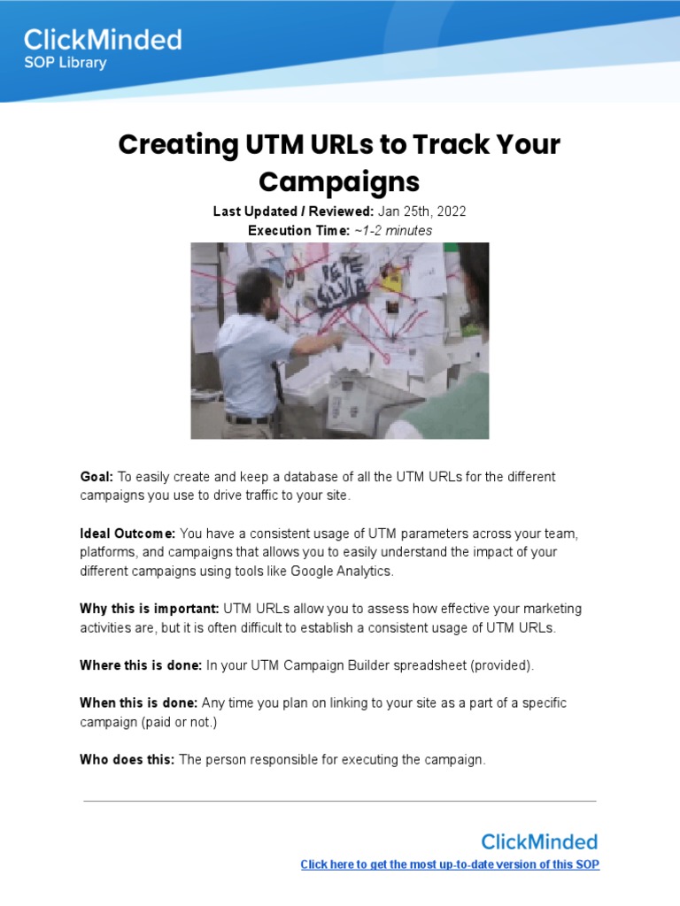 SOP 006 - Creating UTM URLs To Track Your Campaigns | PDF | Search ...