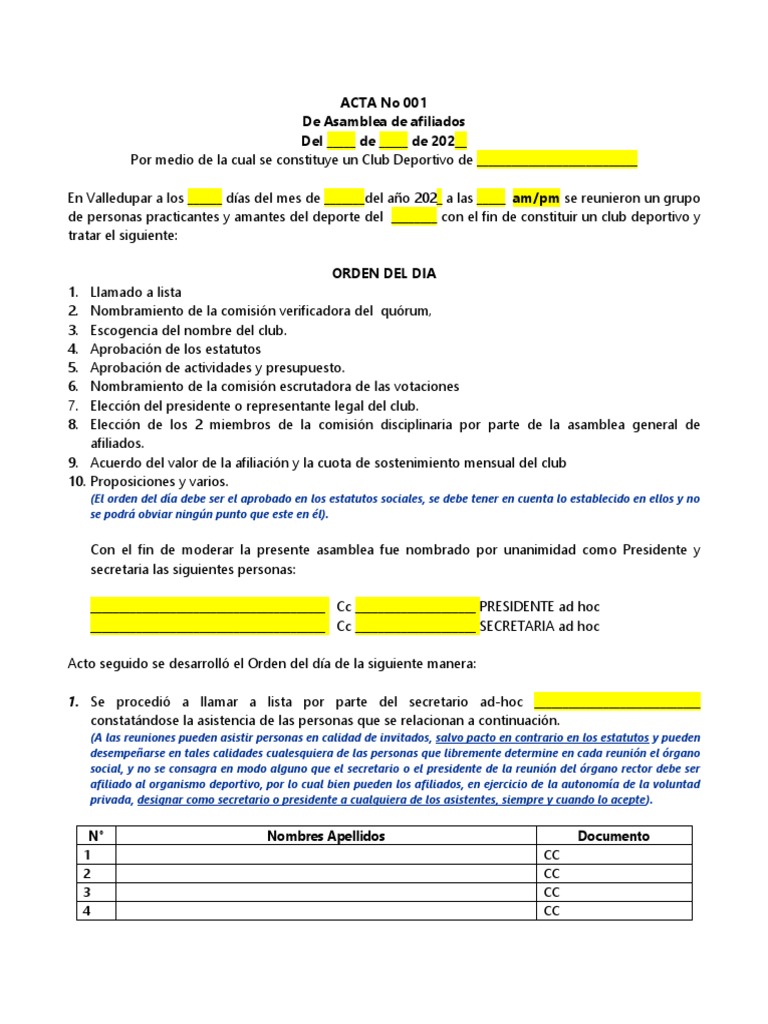 Minuta Minuta Acta 001 | PDF | Gobierno