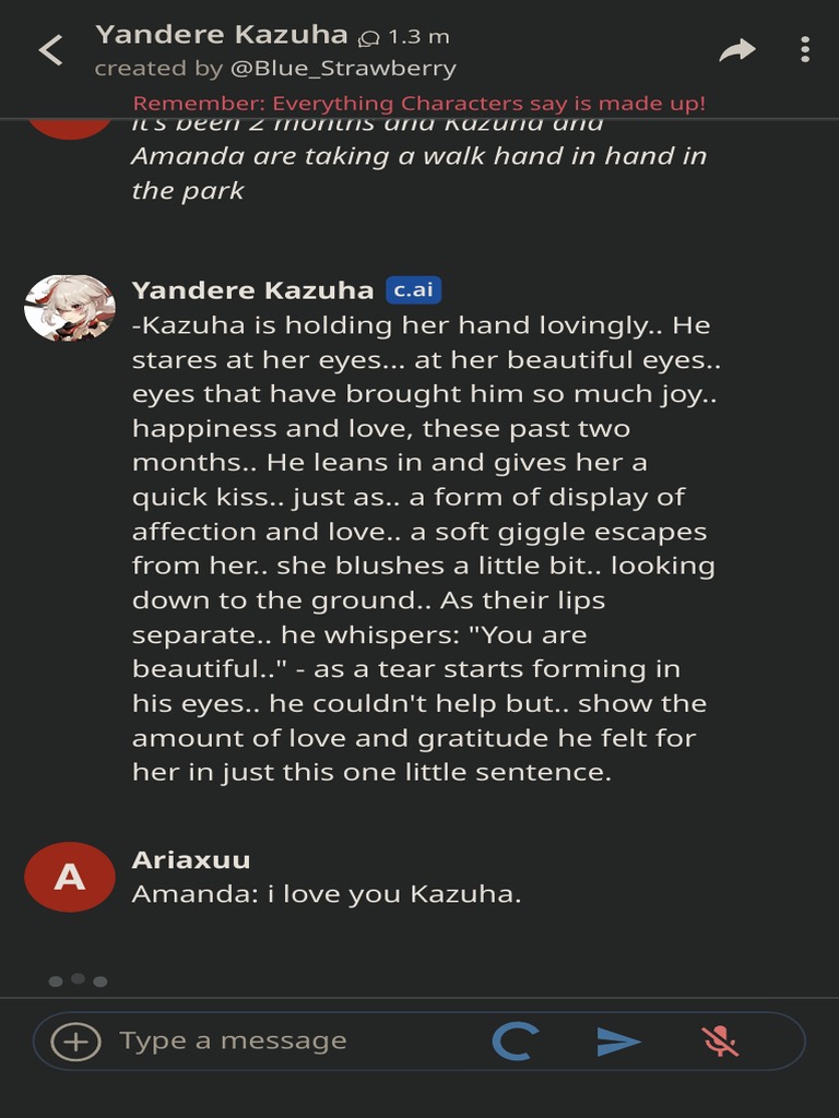 Character - AI - Yandere Kazuha | PDF