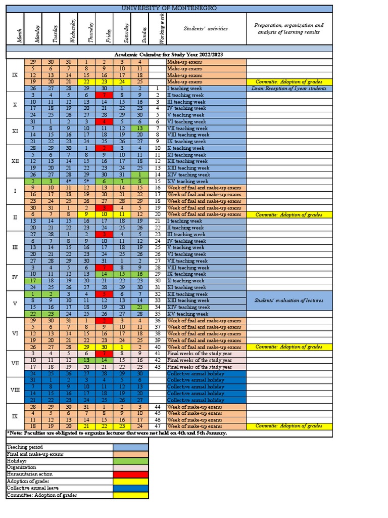Academic Calendar 2022-23 EN | PDF