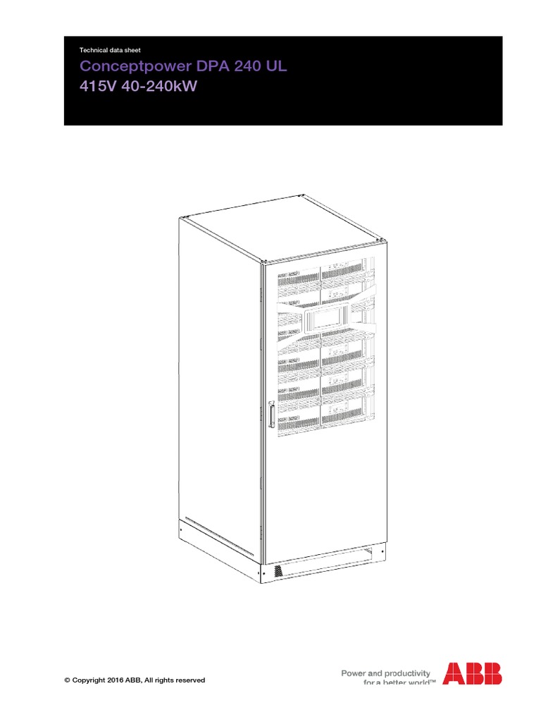 Conceptpower DPA 240 UL: Technical Data Sheet | PDF | Mains Electricity ...