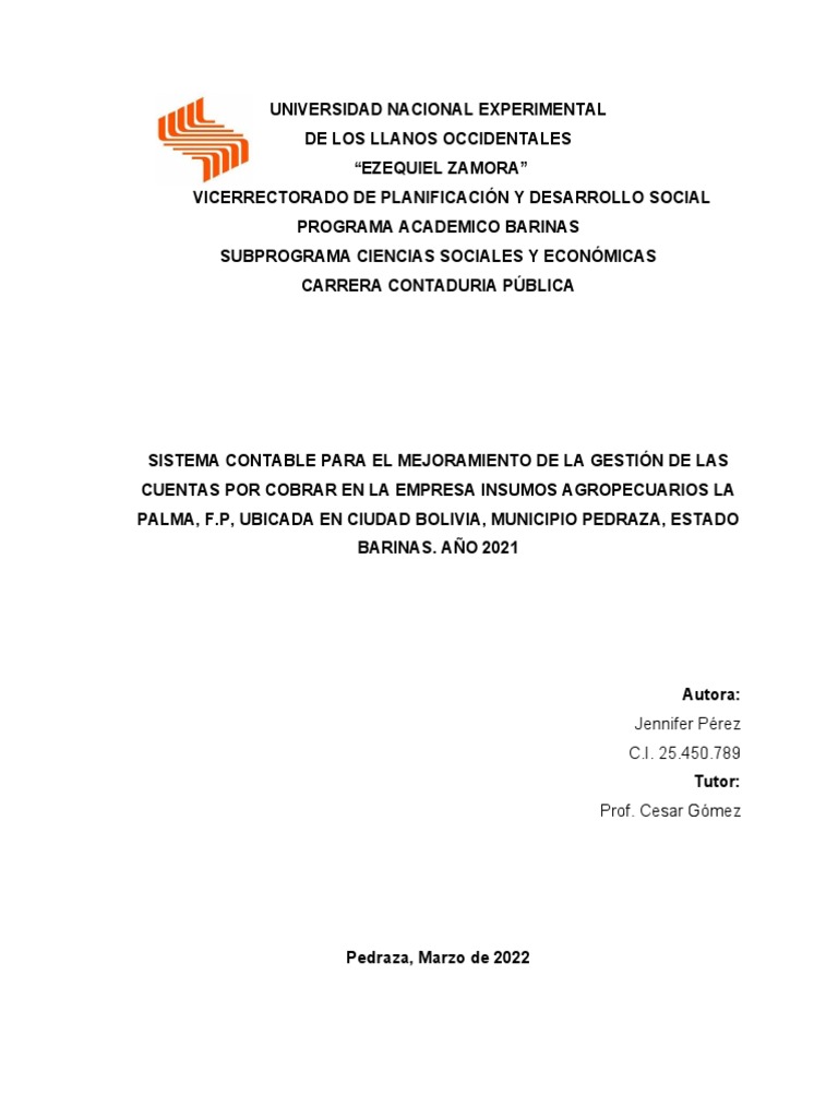 Tesis Jennifer Final | PDF | Contabilidad | Planificación