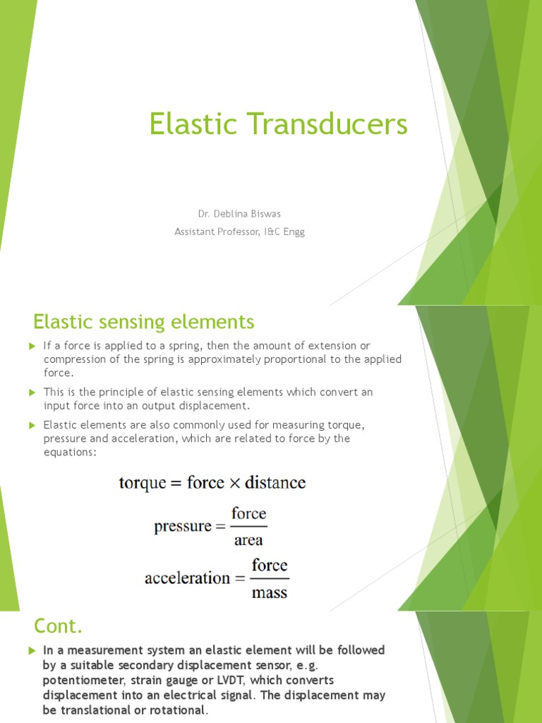 Elastic Transducers | PDF | Pressure Measurement | Physical Sciences