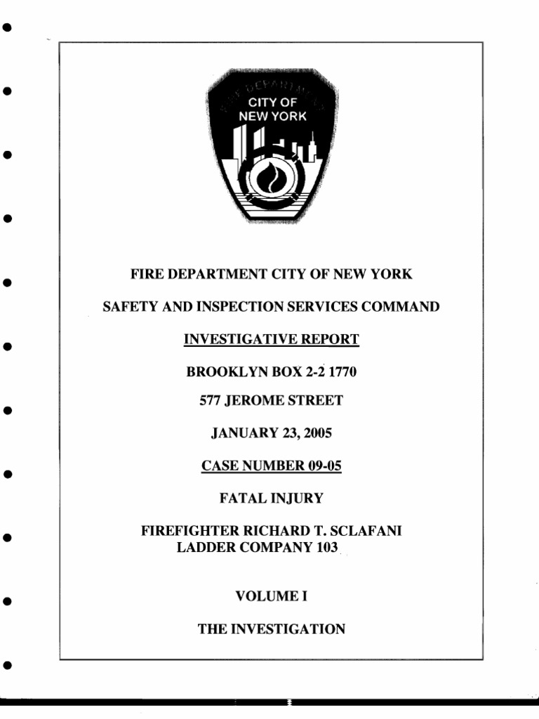 FDNY Report On Fatal Fire, January 23, 2005 | PDF | New York City Fire ...
