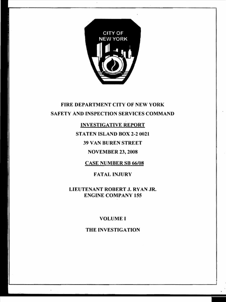 FDNY report on fatal fire, November 23, 2008 | New York City Fire ...