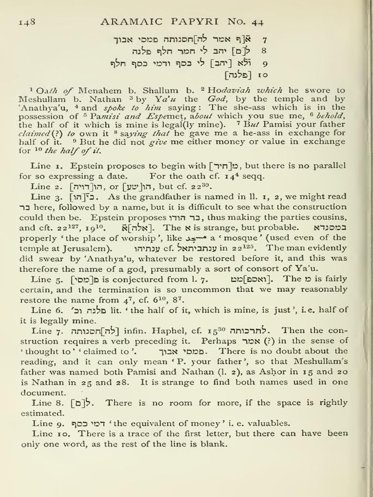 Aramaic: Papyri | PDF