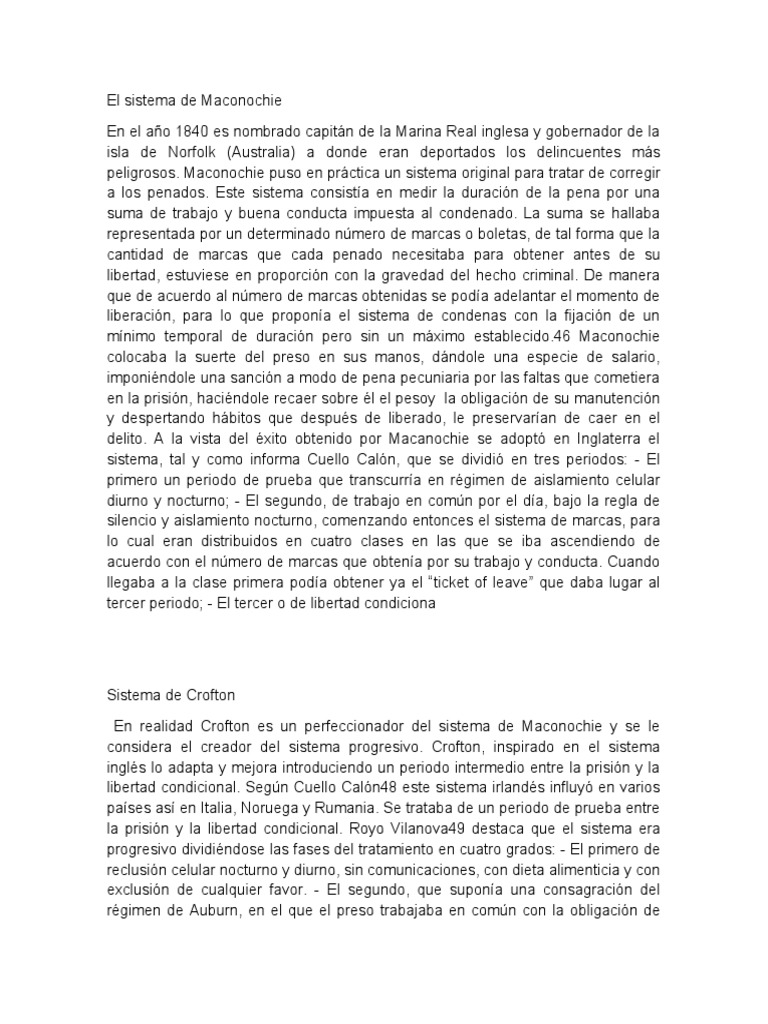 El Sistema de Maconochie | PDF