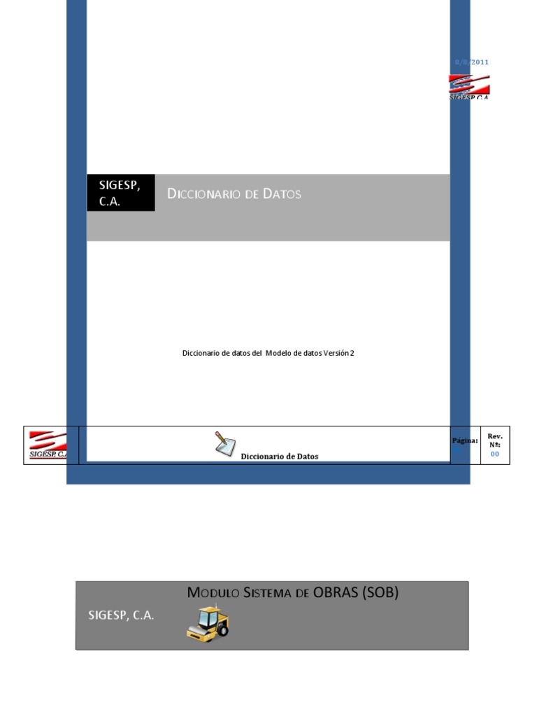 Diccionario De Datos Version 2 Modulo Sob Pdf 6187