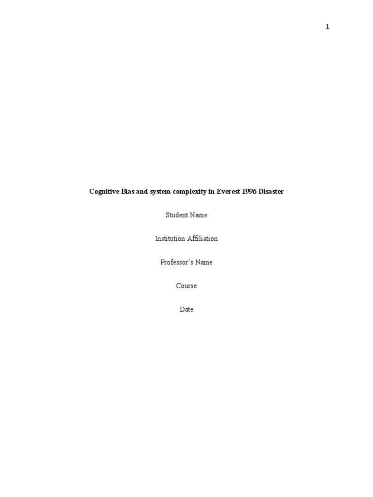 Everest 1996 Case Study | PDF | Mount Everest | Mountaineering