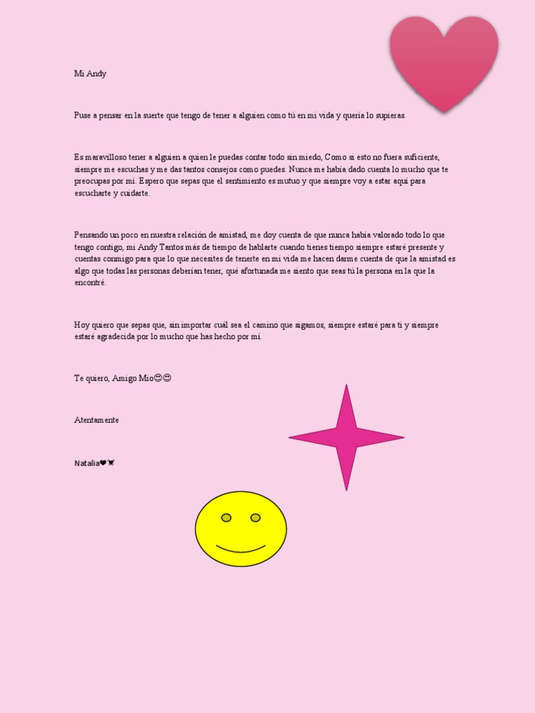 Carta de Amistad | PDF