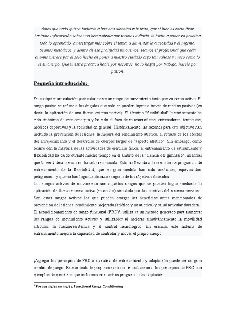 Pequeña Introducción:: Por Sus Siglas en Inglés: Functional Range ...