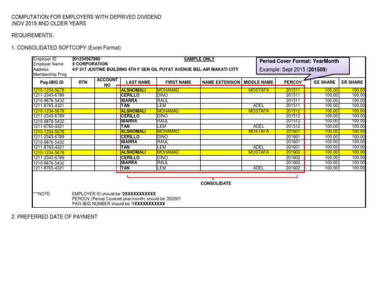 Consolidate Sample Format | PDF | Corporations | Private Sector