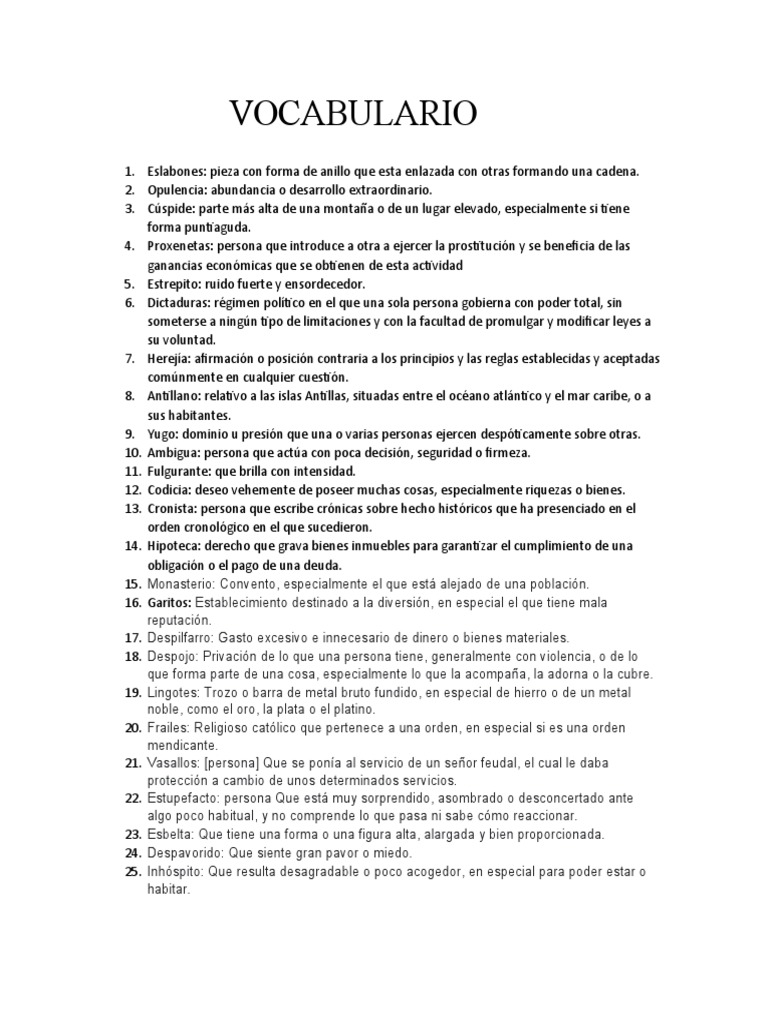VOCABULARIO | PDF