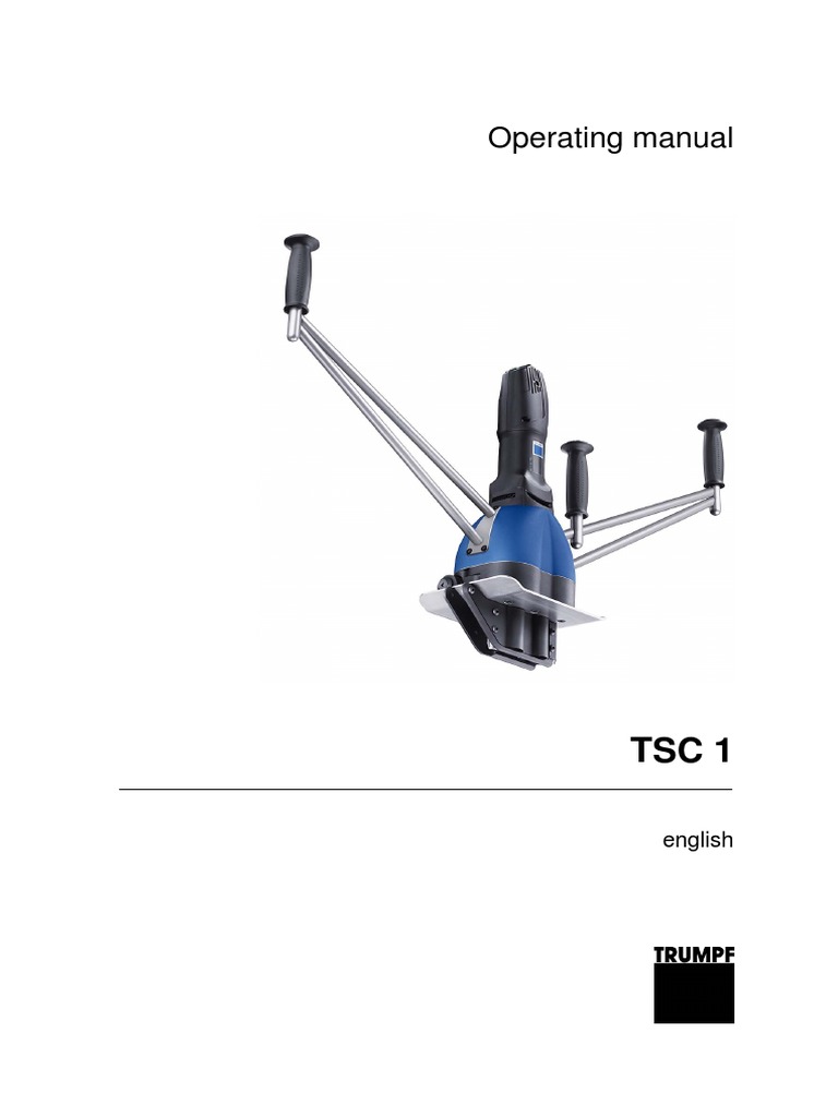 Trumpf Slat Cleaner TSC1 Manual | PDF | Screw | Power Supply