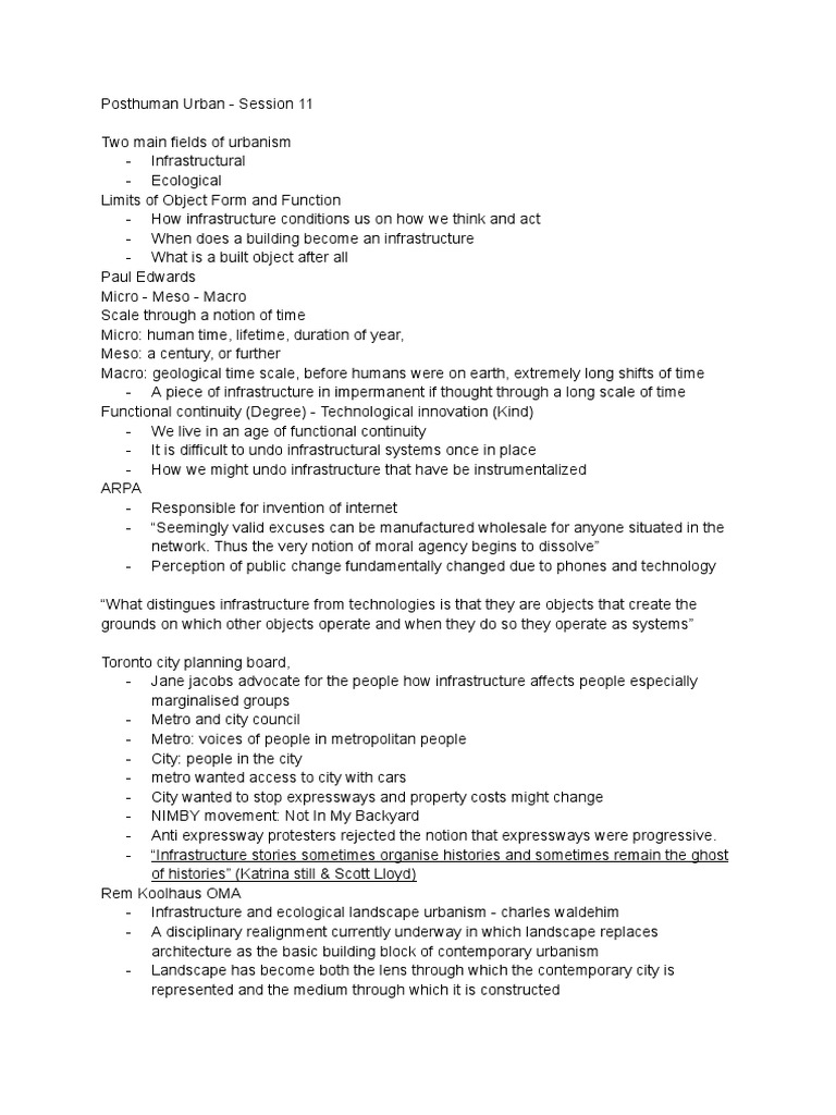 Note-Taking Exercise 9 | PDF | Infrastructure | Landscape