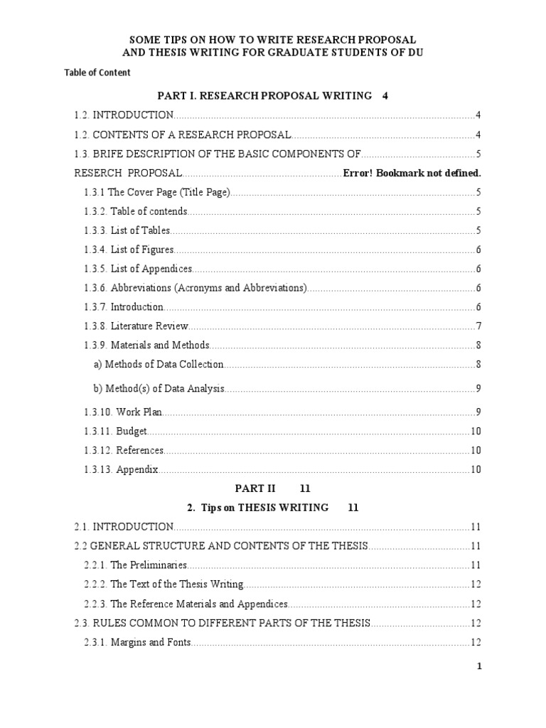 Research Proposal and Thesis Guide for DU | PDF | Methodology | Thesis