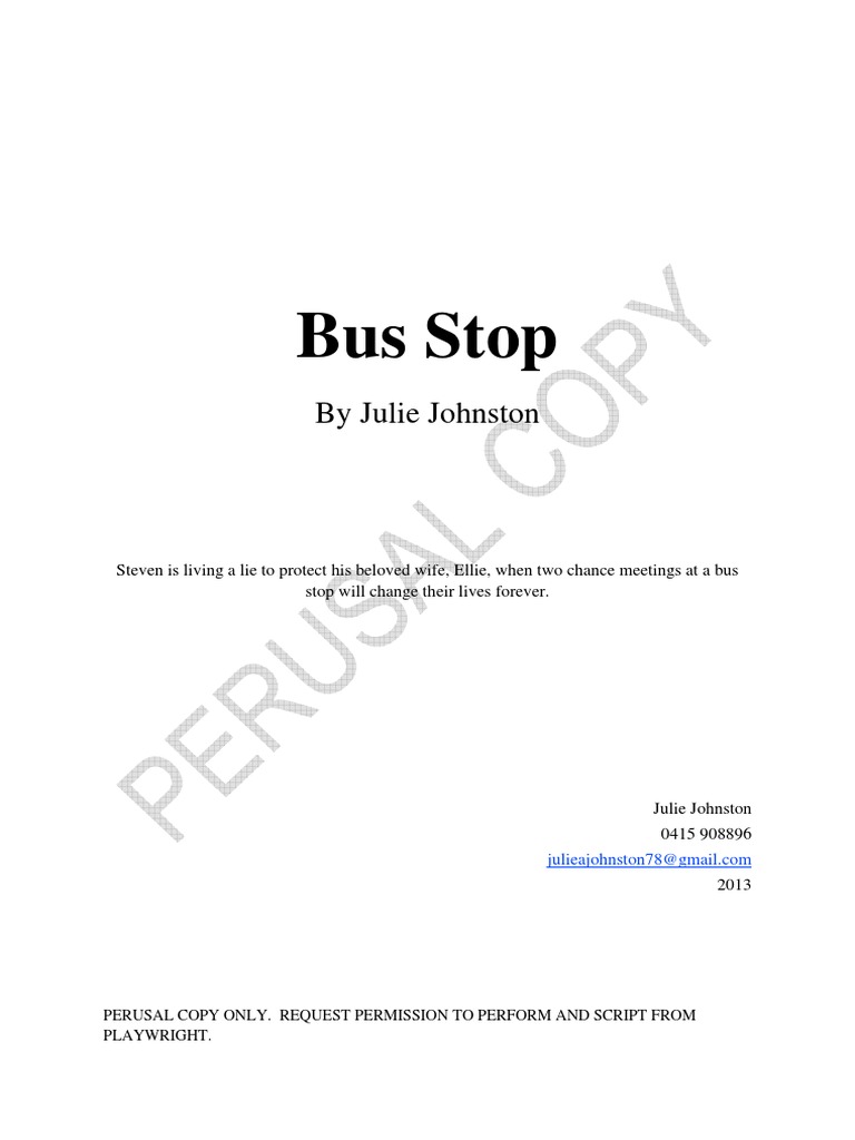 Bus+Stop+ By+Julie+Johnston Perusal | PDF