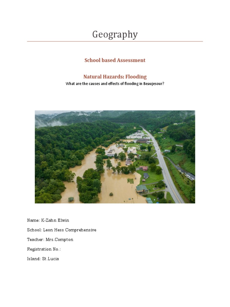 Geography SBA1 | PDF | Flood | Hydrology