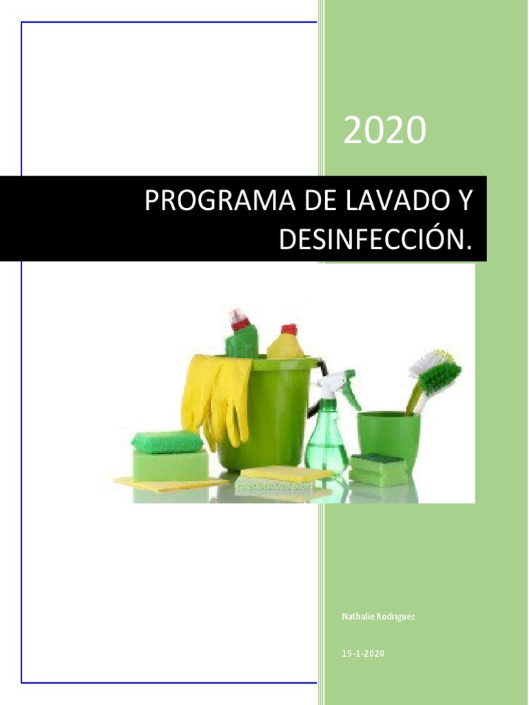 Programa de Limpieza y Desinfeccion | PDF | Agua | Cloro