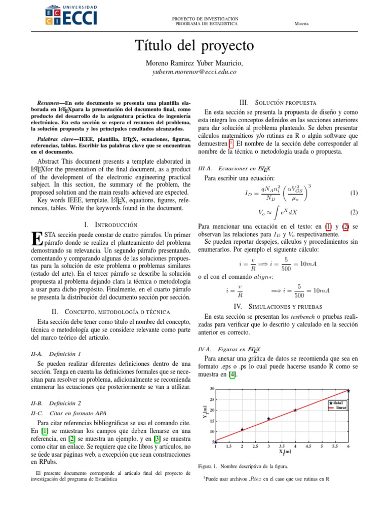 Plantilla para Escritos Tipo Art Culo | PDF | Ingeniería de software | Desarrollo de software