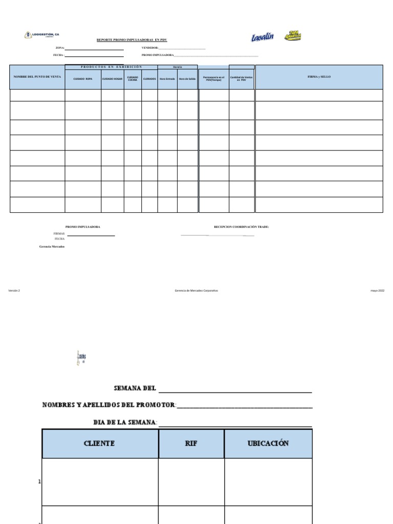 Formato Reporte Promo Impulsadoras | PDF | Marketing | Procesos de negocio