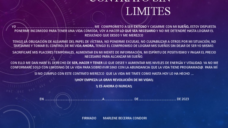 Compromiso de Abundancia Personal | PDF