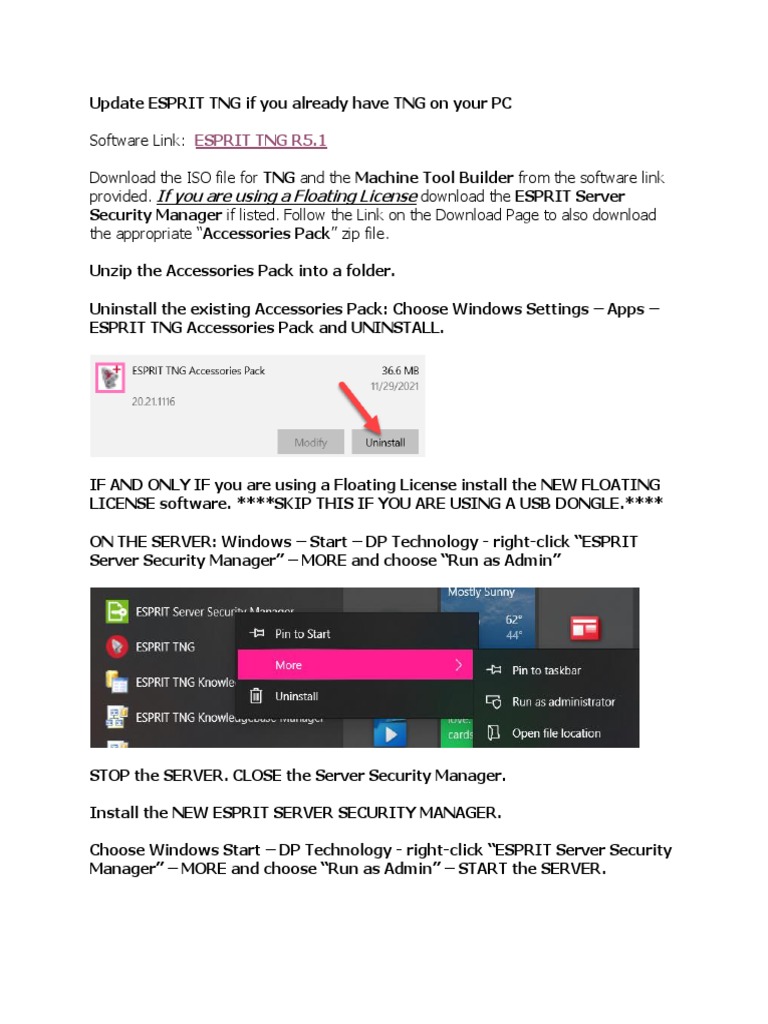 TNG UPDATE Instructions | PDF | Icon (Computing) | Microsoft Windows