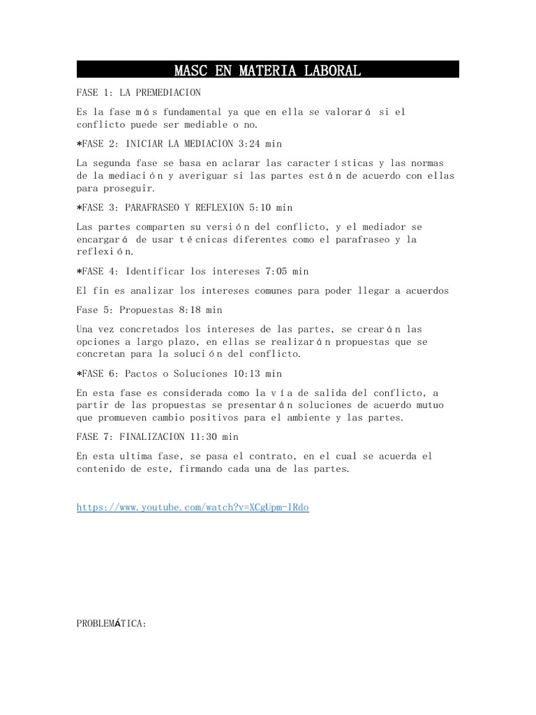 Ejemplificacion de Masc | PDF | Mediación