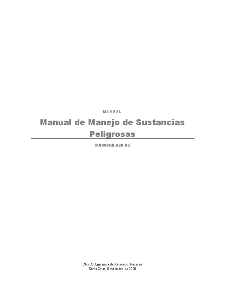 Manual de Manejo de Sustancias Peligrosas | PDF | Bifenilo policlorado ... Manual de Manejo de Sustancias Peligrosas | PDF | Bifenilo policlorado ...