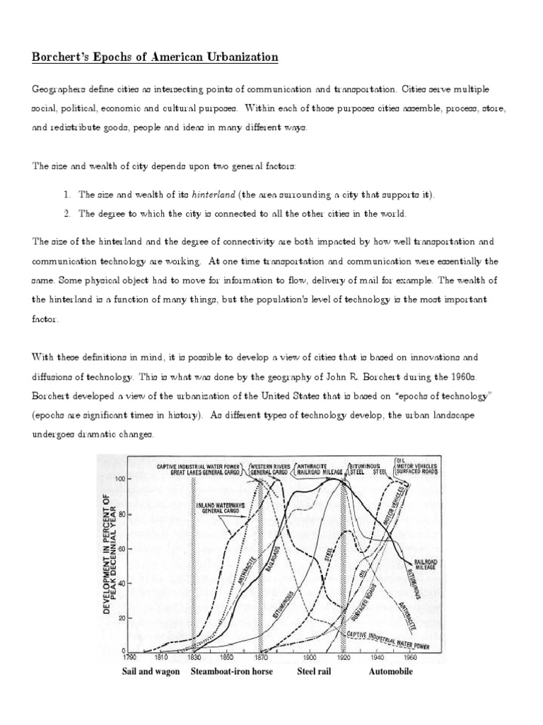 Borchert's Epochs of Urbanization: A Framework for Understanding the ...