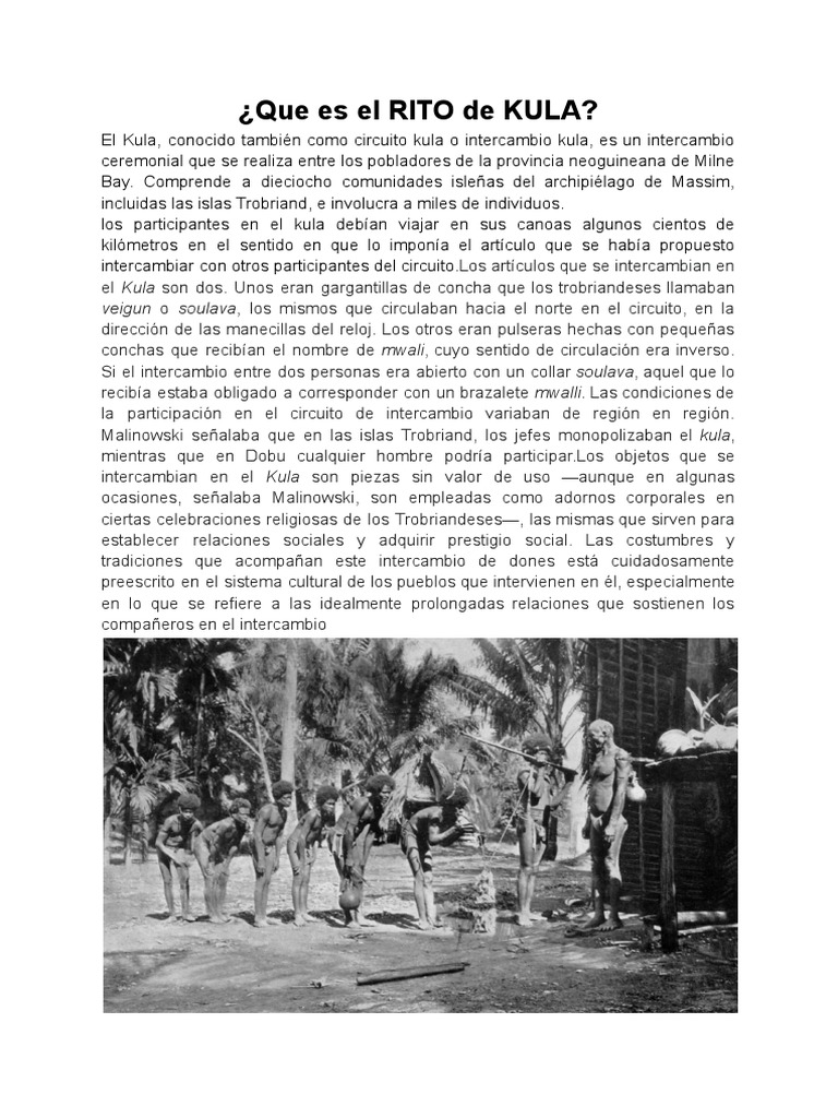 ¿Que Es El RITO de KULA | PDF | Filosofía griega antigua | Antigua Grecia