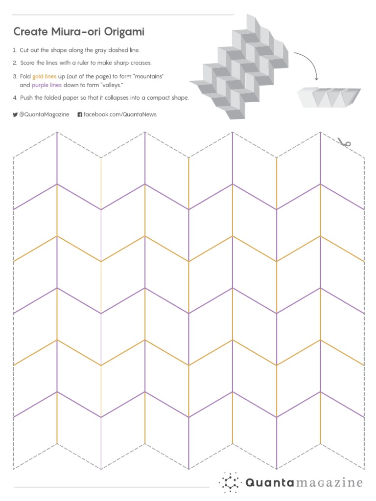 Create Miura-Ori Origami: Gold Lines | PDF