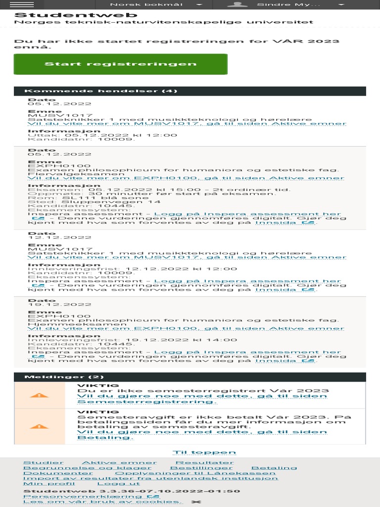 Forsiden - Studentweb | PDF
