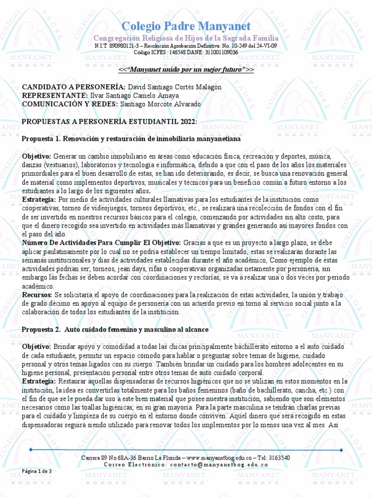 Ejemplo de Propuestas | PDF