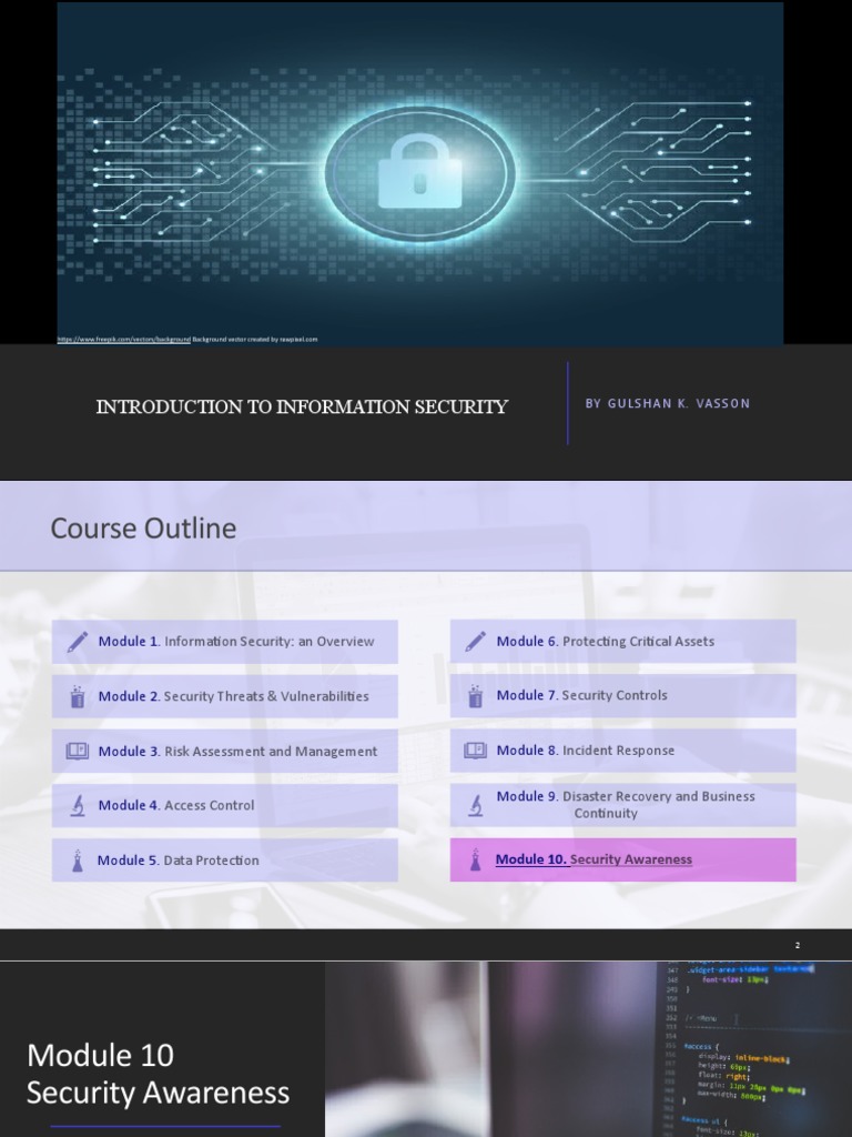 Module 10 Security Awareness Pdf Security Computer Security