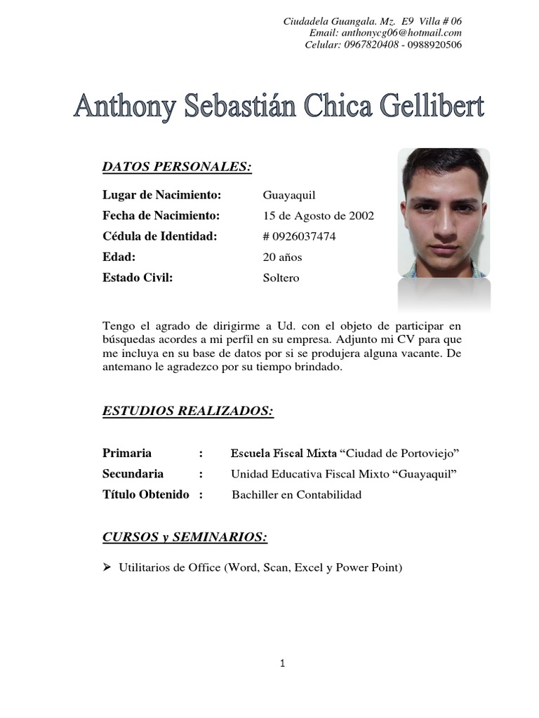 Curriculum de Sebastian Actualizado 20 Marzo 2023 | PDF