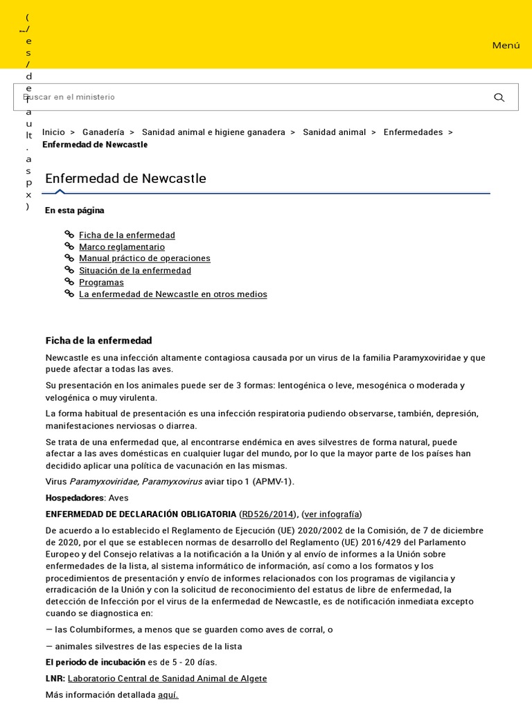 Regulación de la Enfermedad de Newcastle | PDF | Parlamento Europeo ...