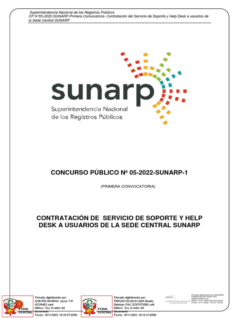 Concurso Público #05-2022-Sunarp-1 | PDF | Apelación | Soporte técnico