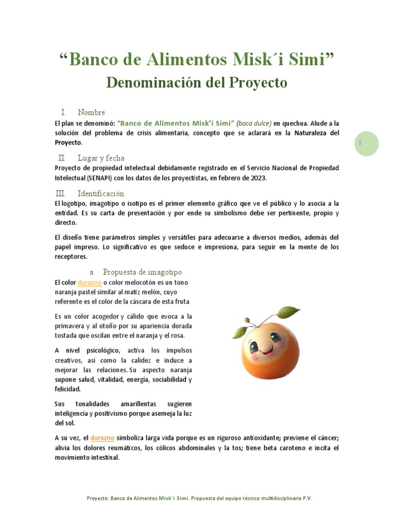 Banco de Alimentos Proyecto | PDF | Bolivia | Alimentos