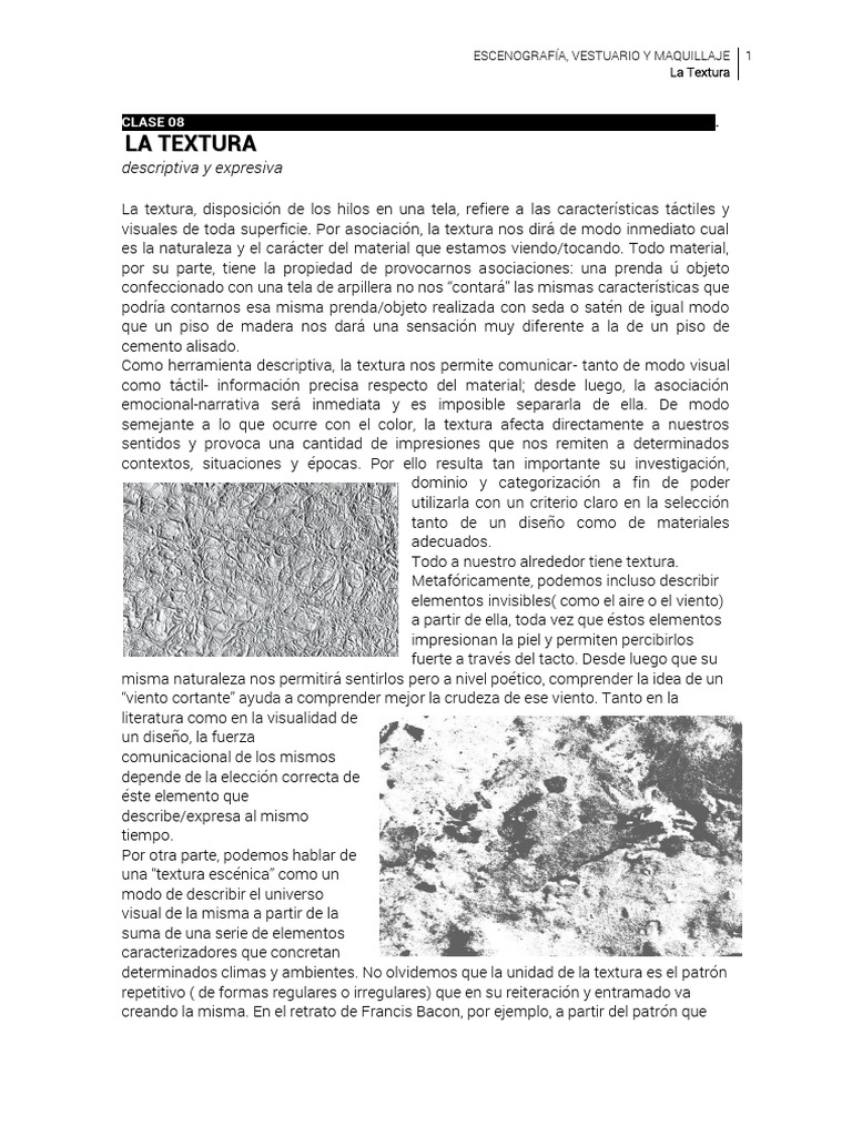 Clase 08. La Textura | PDF | Teatro | Pinturas