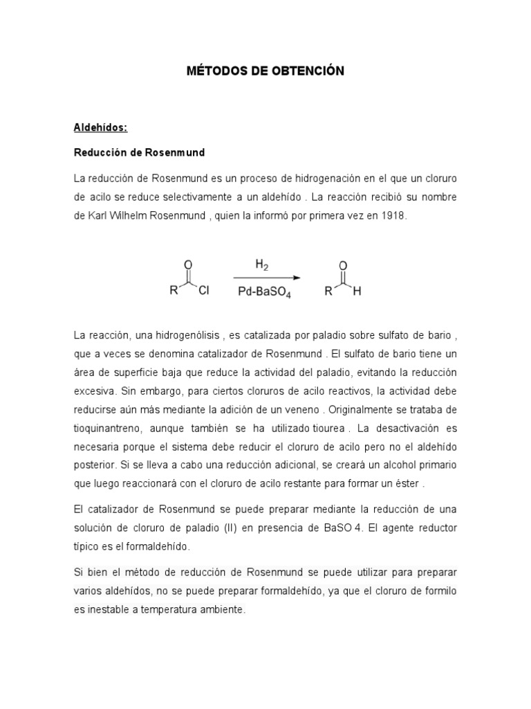 Métodos de Obtención | PDF | Química Física | Sustancias químicas