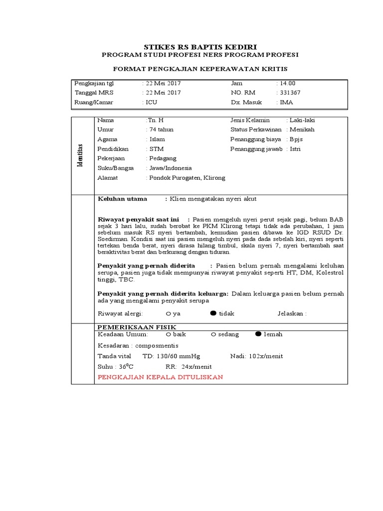 Askep Kritis IMA | PDF