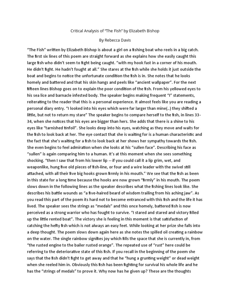 The Fish Summary and Analysis | PDF