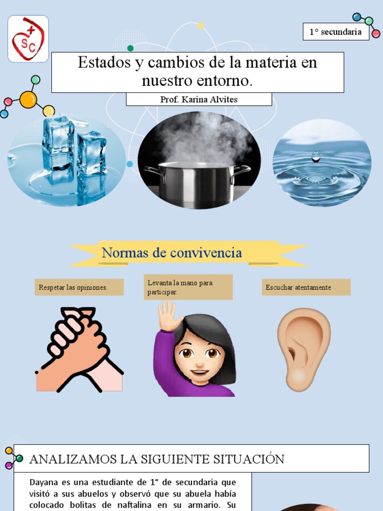 Estados y Cambios de L Materia | PDF | Líquidos | Gases