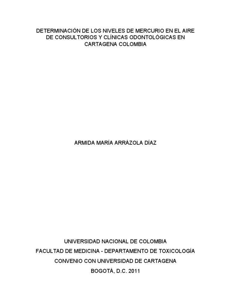 Mafe | PDF | Mercurio (Elemento) | Odontología