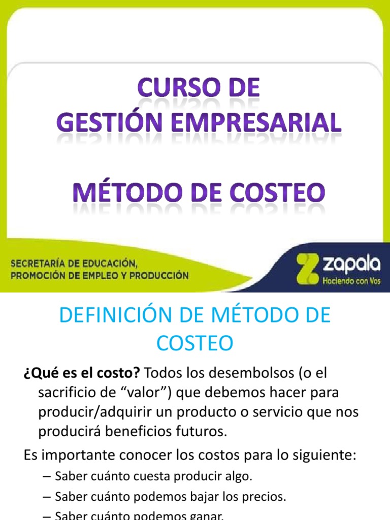 Cge E7 Metodo de Costeo | PDF | Iniciativa empresarial | Mercado (economía)