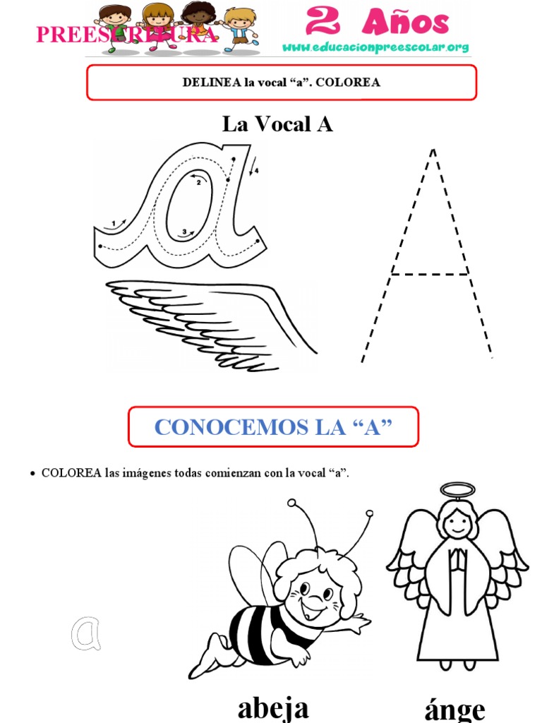 La Vocal A para Ninos de 2 Anos | PDF