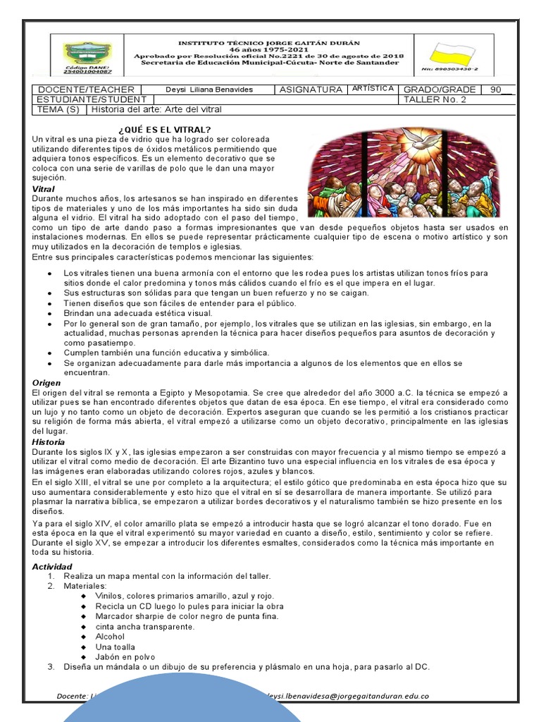 Taller 2 Arte Del Vitral Ip 9 | PDF | Color | Estética