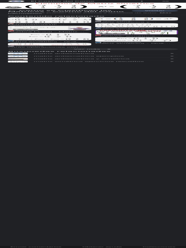 Cómo Se Clasi!can Las Matrices - Cosmo Del Como: Las Imágenes Pueden Estar Sujetas A Derechos de ...