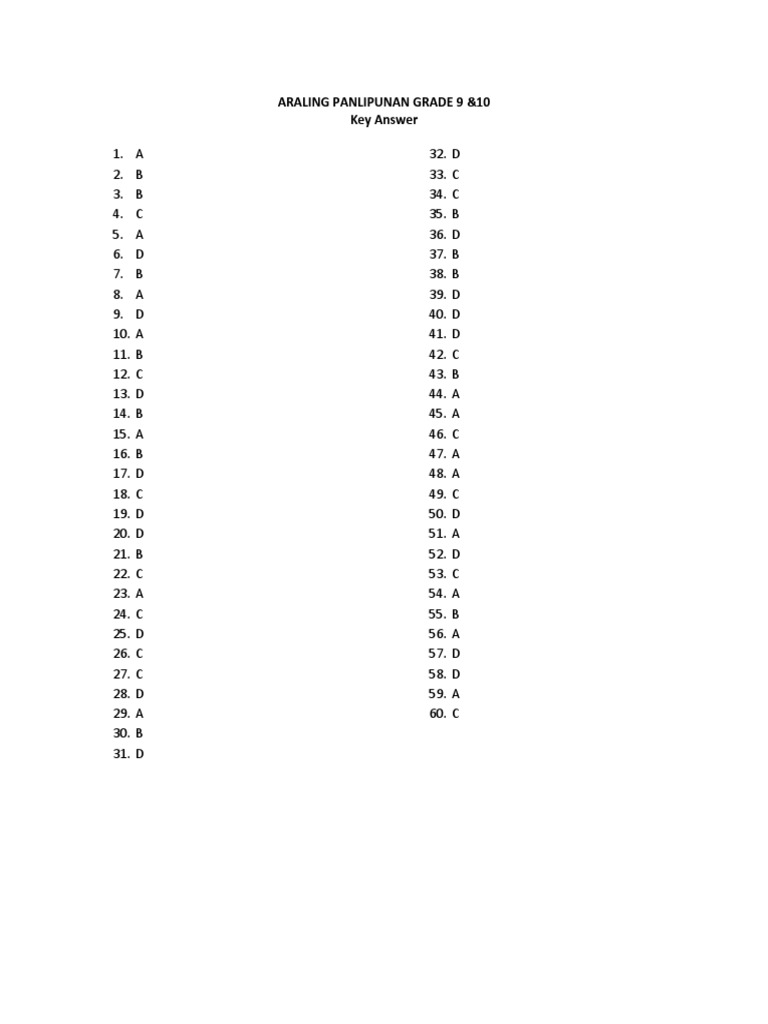 AP9 Answer Key 2nd | PDF